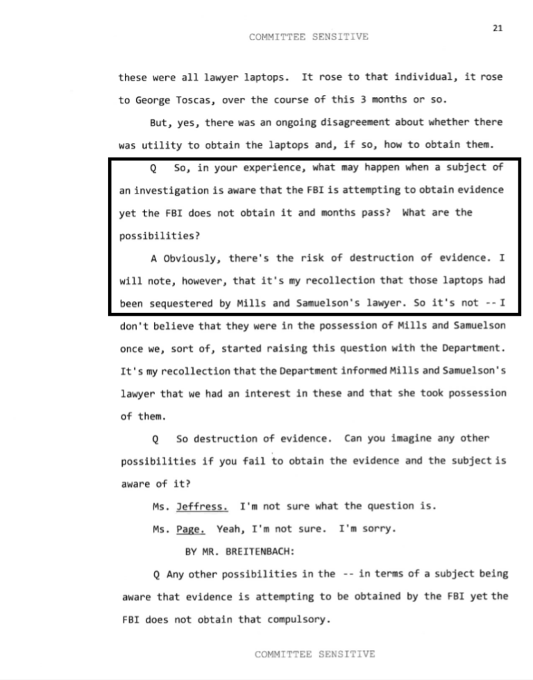 Our analysis of Lisa Page's testimony. - DC Document Reports