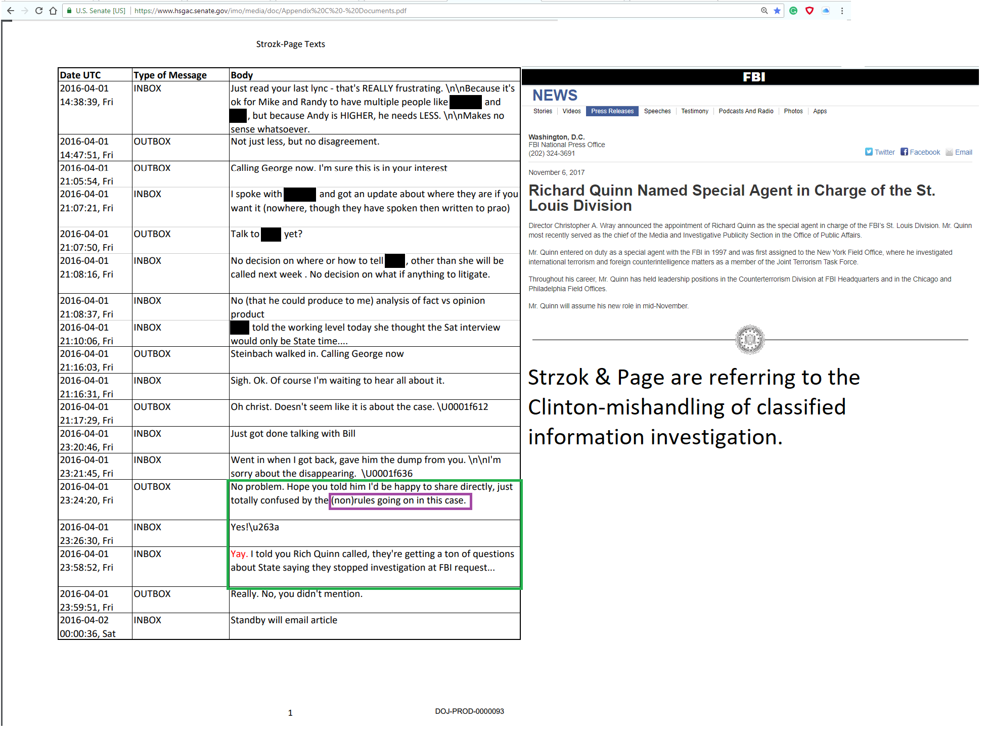 Our analysis of Lisa Page's testimony. - DC Document Reports