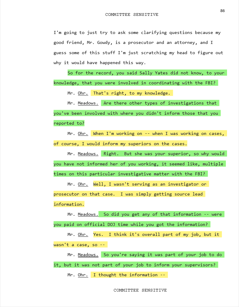 Our analysis of Ohr's testimony. - DC Document Reports