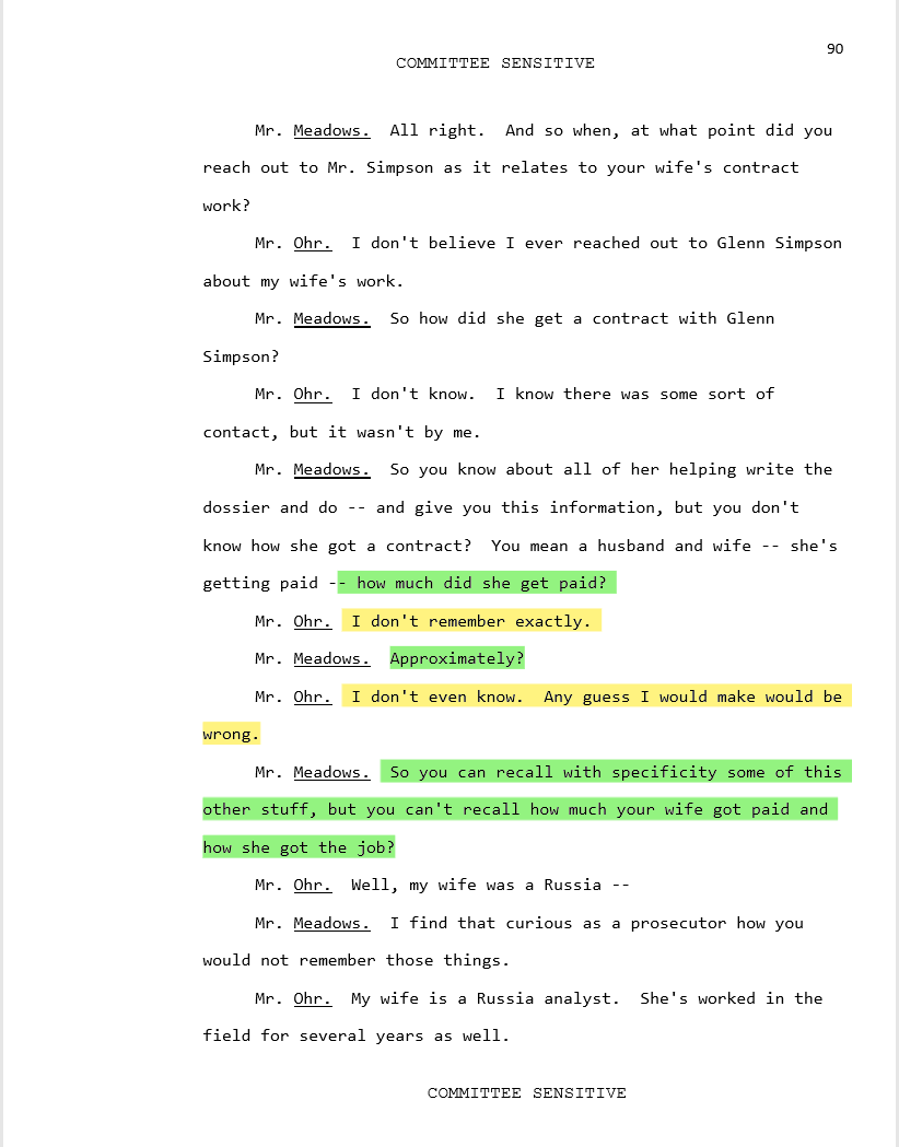 Our analysis of Ohr's testimony. - DC Document Reports