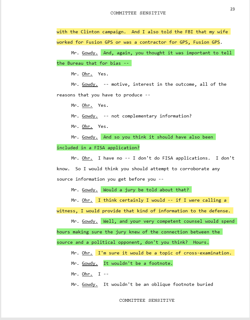 Our analysis of Ohr's testimony. - DC Document Reports