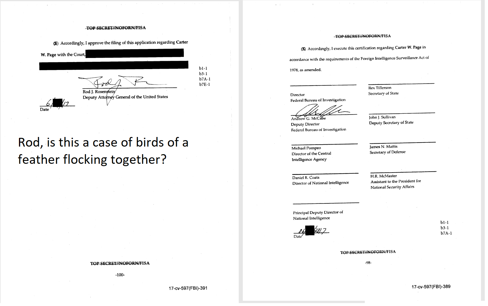 Rod's candor. - DC Document Reports